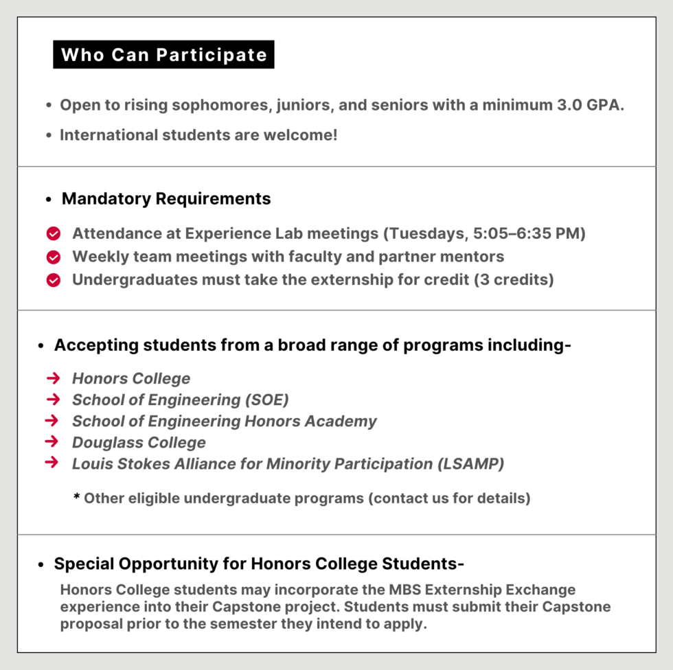 Student Essentials | Experiential Learning for Business and Science